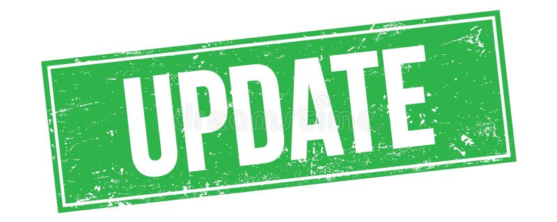 UPDATE Text on Green Grungy Rectangle Stamp Stock Illustration ...