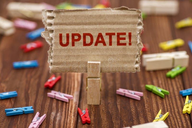 Update - Text on a Piece of Paper. Conceptual Photo Stock Photo - Image ...