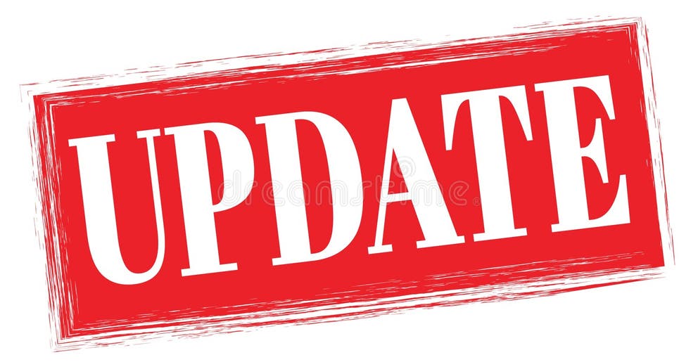 UPDATE Text Written on Red Stamp Sign Stock Illustration - Illustration ...