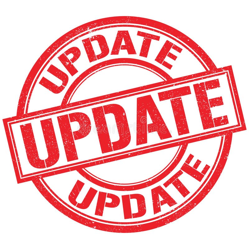 UPDATE Text Written on Red Stamp Sign Stock Illustration - Illustration ...
