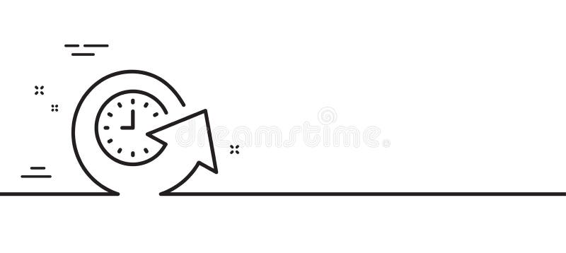 Update Time Line Icon. Refresh Watch Sign. Minimal Line Pattern Banner ...