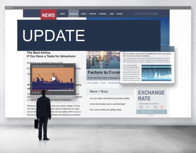 Update Trends Report News Flash Concept Stock Image - Image of business ...