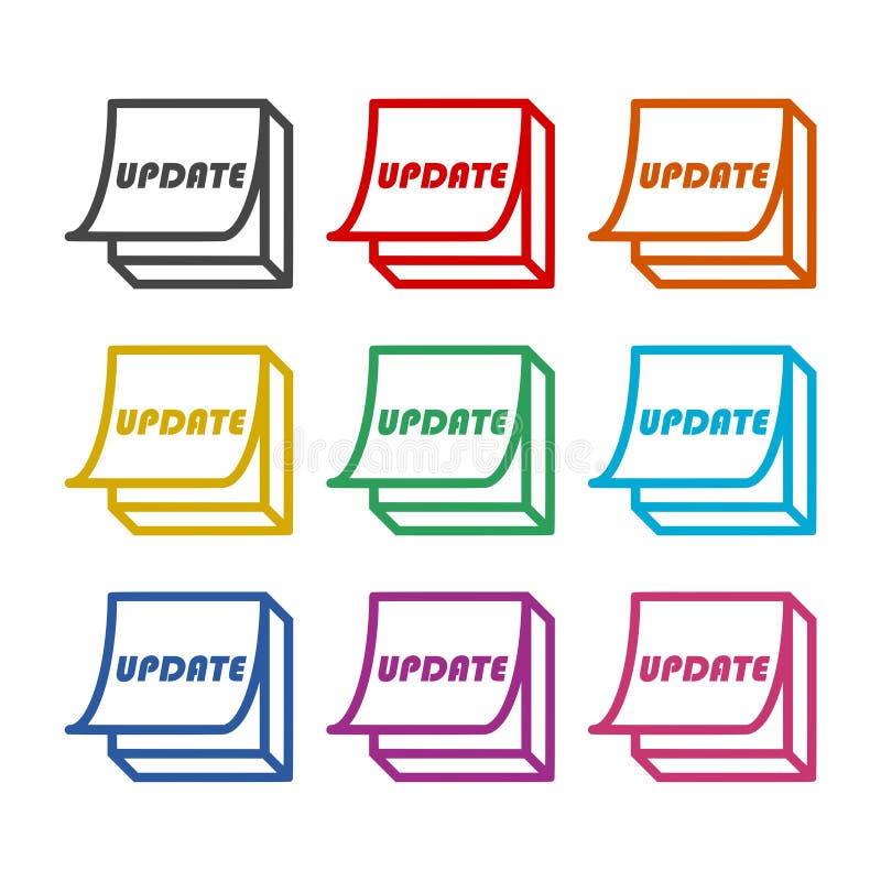 Update, Update Software Icon or Logo, Color Set Stock Vector ...