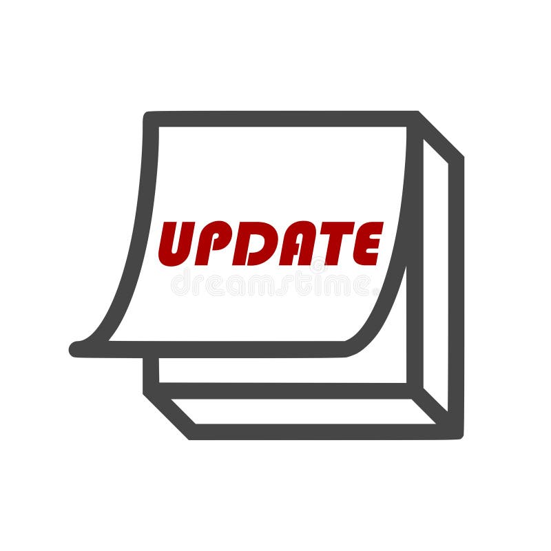 Black Update Software Sticker or Logo, Concept Meaning Replacing ...