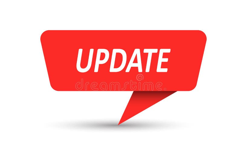 Update. Vector Banner, Pointer, Sticker, Label or Speech Bubble Stock ...