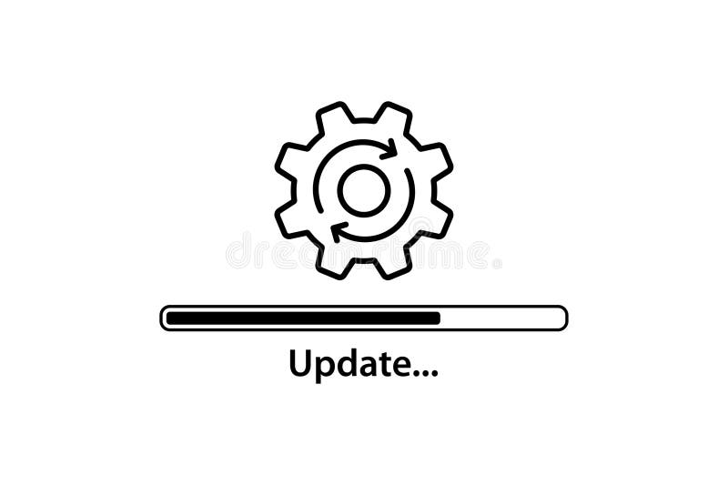 Update Vector Icon Upgrade System Sign Symbol Installing Software Loading Process Stock