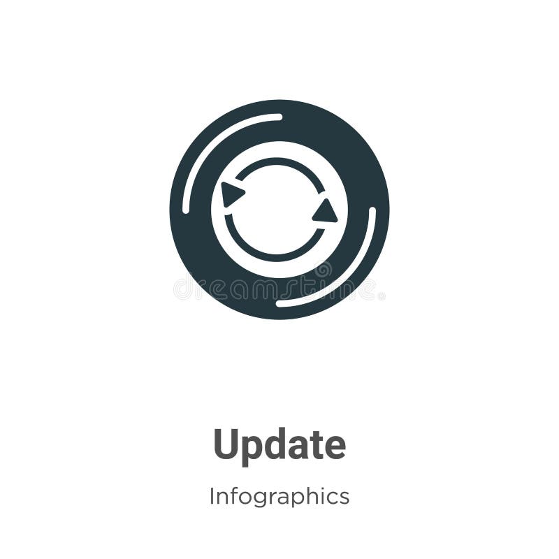 Update Vector Icon on White Background. Flat Vector Update Icon Symbol ...