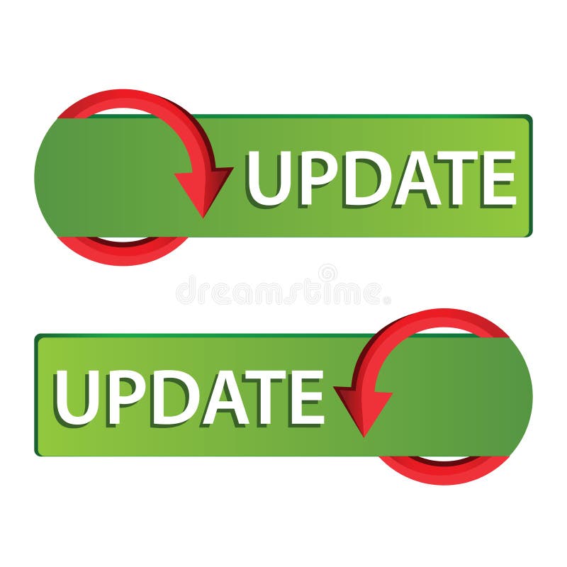 Green update button stock vector. Illustration of install - 23364170
