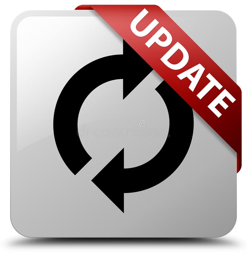 Update White Square Button Red Ribbon in Corner Stock Illustration ...