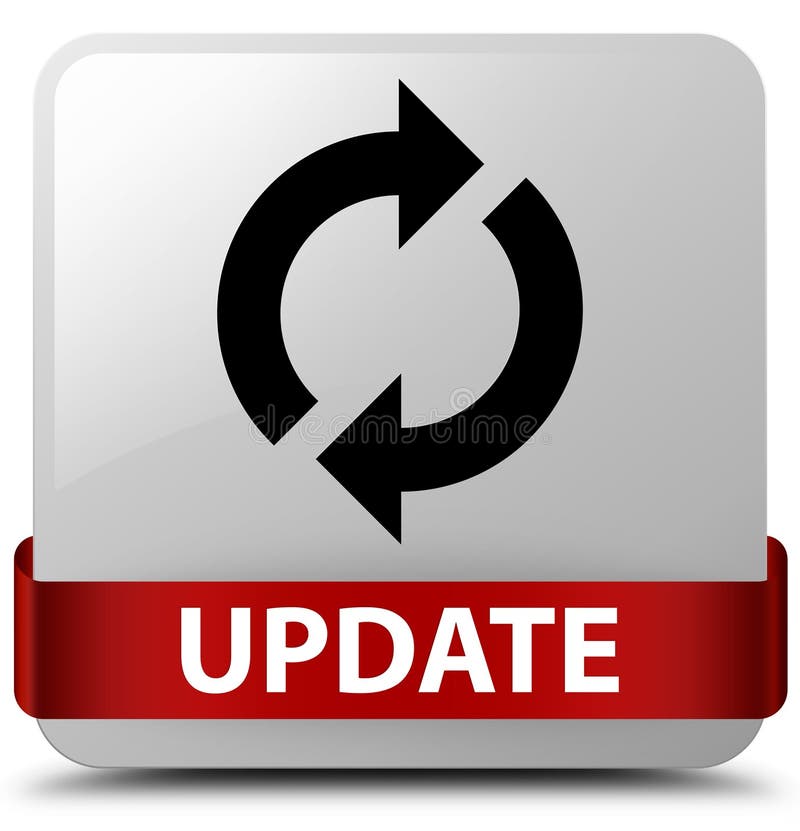 Update White Square Button Red Ribbon in Middle Stock Illustration ...