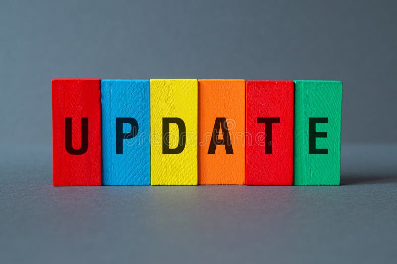 Update - Word Concept on Building Blocks, Text Stock Photo - Image of ...