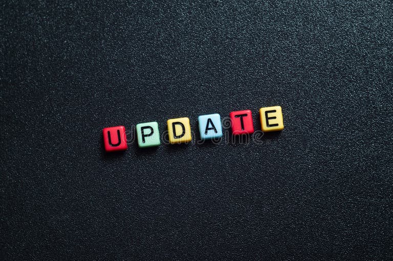 Update - Word Concept on Cubes Stock Photo - Image of communication ...