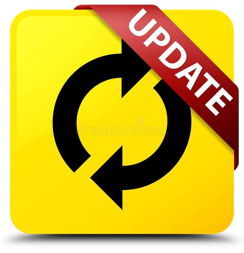 Update Yellow Square Button Red Ribbon in Corner Stock Illustration ...