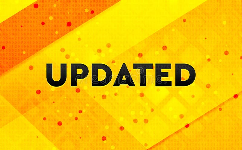 Updated Abstract Digital Banner Yellow Background Stock Illustration ...