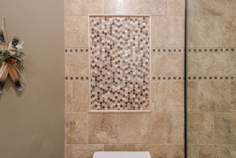 Bathroom Has Been Updated and Renovated with New Tile Work Stock Photo ...