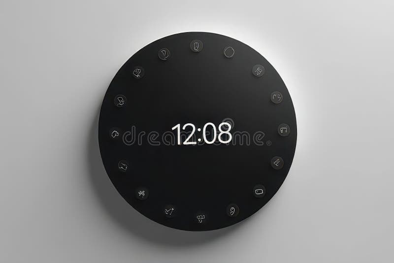 Updated Clock Concept Using Google Assistant Stock Illustration ...