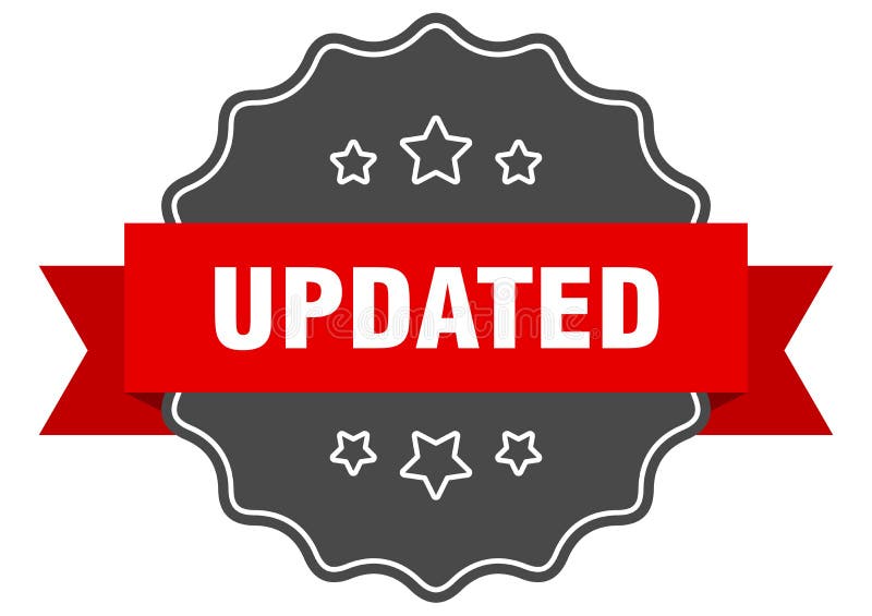 Updated label stock vector. Illustration of sign, vintage - 160025878