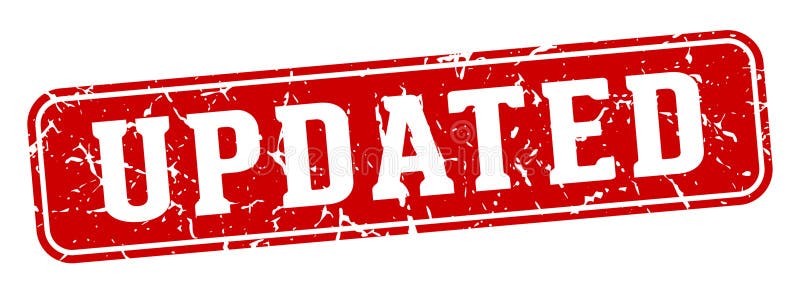 Updated Rectangular Sign. Updated Stamp Stock Vector - Illustration of ...