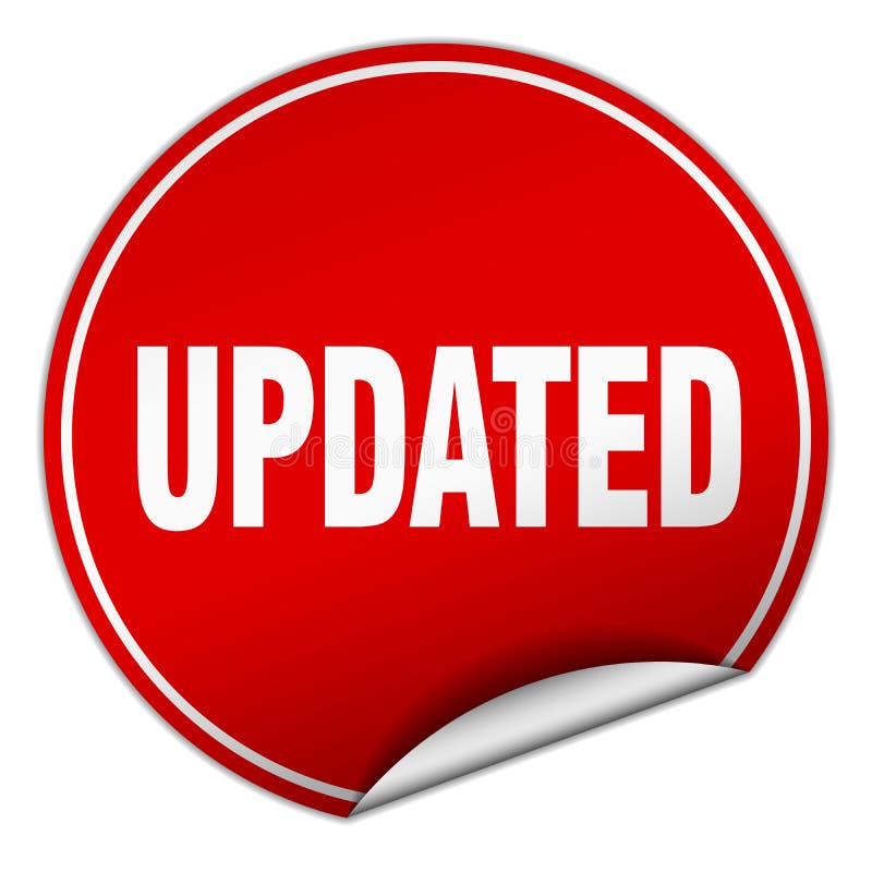 Updated sticker heading stock illustration. Illustration of font ...