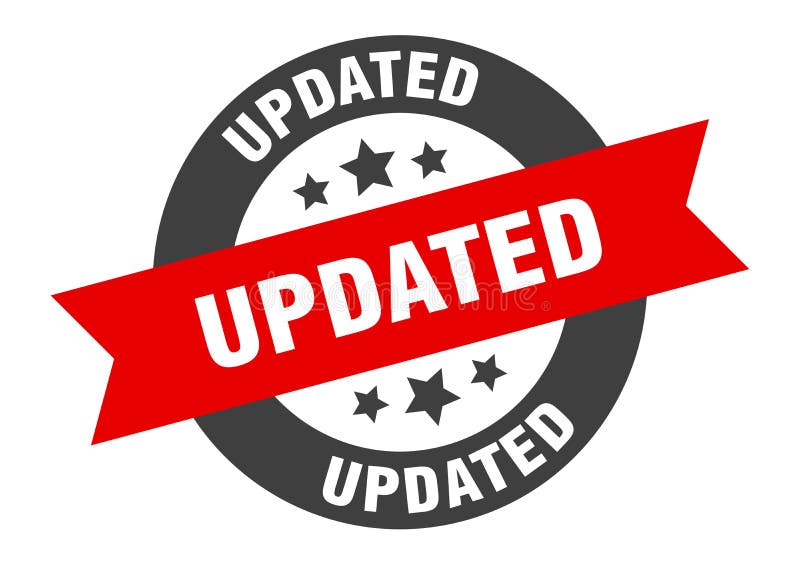 Updated sign stock vector. Illustration of threedimensional - 122523401