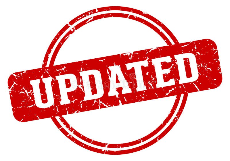 Updated stamp stock vector. Illustration of white, seal - 360710489