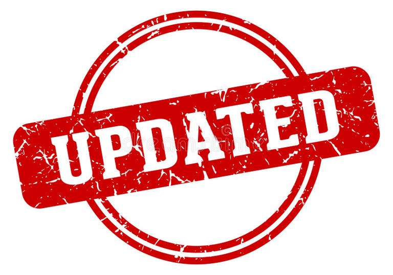 Updated stamp stock vector. Illustration of white, seal - 360710489