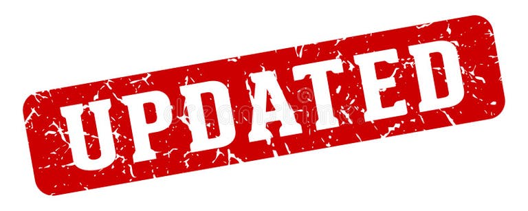 Updated Rectangular Sign. Updated Stamp Stock Vector - Illustration of ...