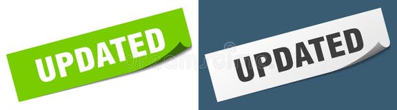 Updated Sticker. Updated Sign Set Stock Vector - Illustration of ...