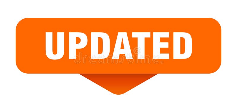 Updated Sticker. Updated Sign on Transparent Background Stock Vector ...