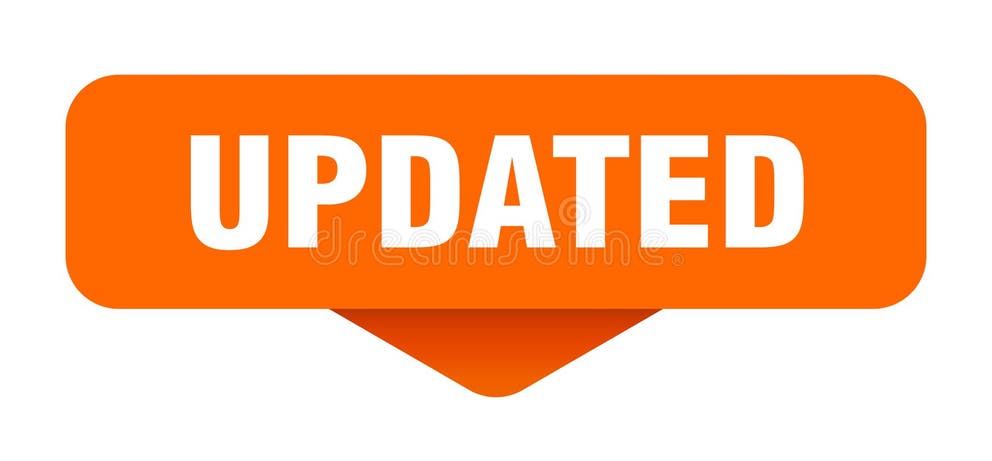 Updated Sticker. Updated Sign on Transparent Background Stock Vector ...