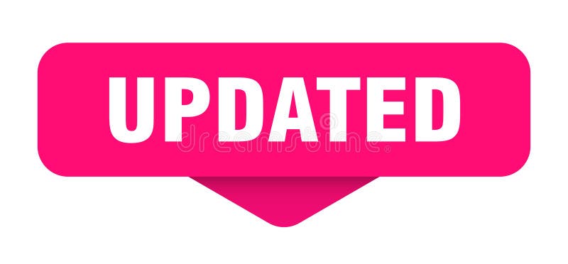 Updated Sticker. Updated Sign on Transparent Background Stock Vector ...