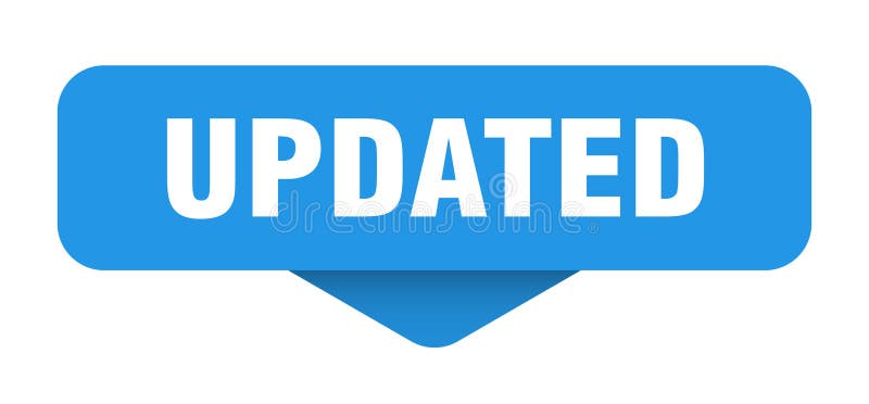 Updated Sticker. Updated Sign on Transparent Background Stock Vector ...