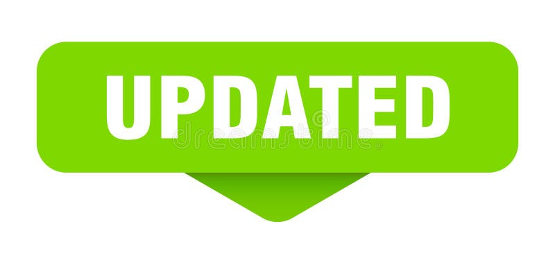 Updated Sticker. Updated Sign on Transparent Background Stock Vector ...