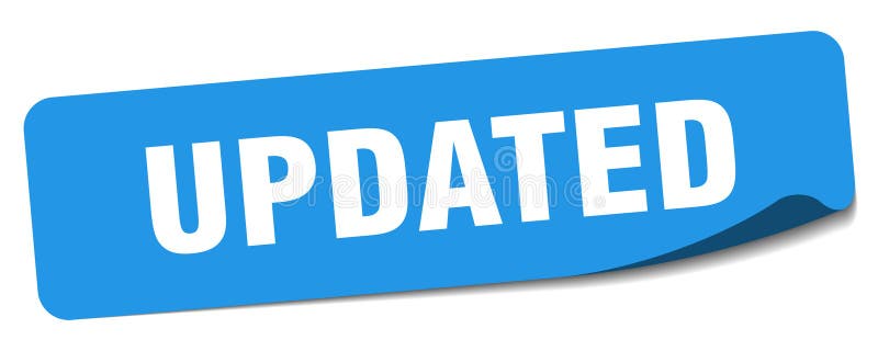 Updated Sticker. Updated Label Stock Vector - Illustration of blue ...