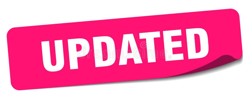 Updated Sticker. Updated Label Stock Vector - Illustration of white ...