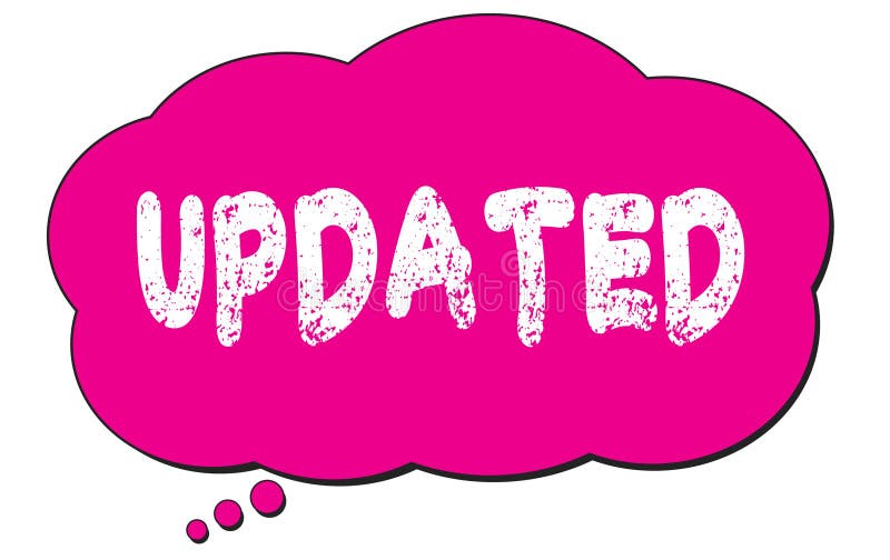 UPDATED Text Written on a Pink Cloud Bubble Stock Illustration ...