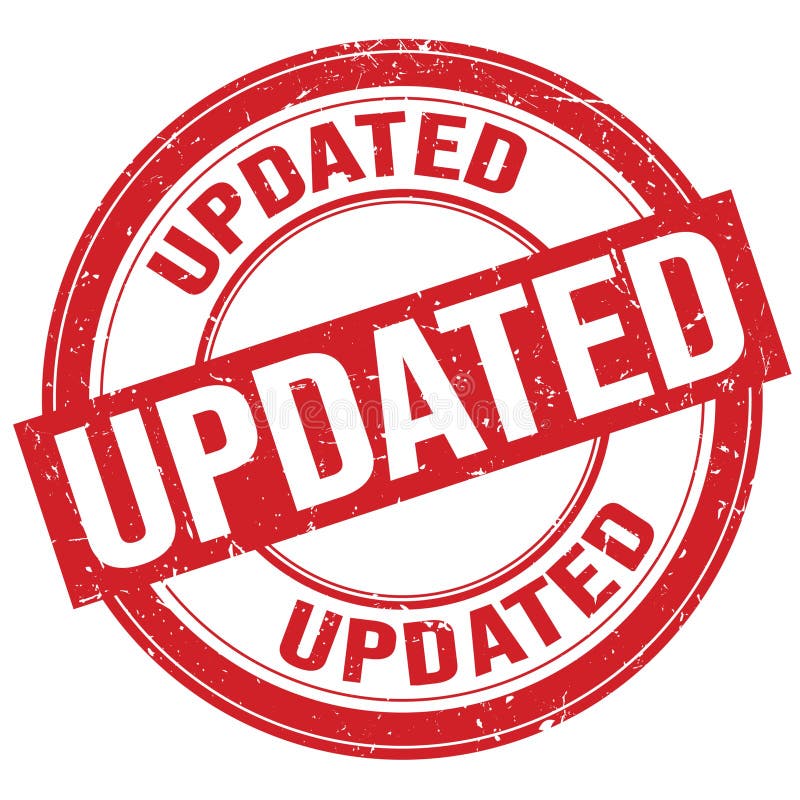 UPDATED Text Written on Red Round Stamp Sign Stock Illustration ...