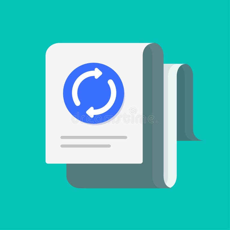 Updating File Icon or Upgrading Software Document Process Vector, Update Installation on System ...