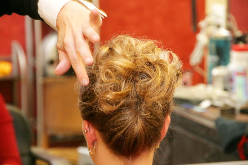 Updo hairstyle stock image. Image of elegance, brush, comb - 4319101