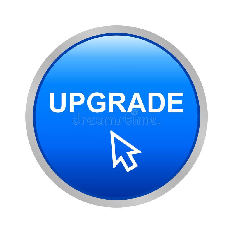 Upgrade button stock vector. Illustration of arrow, drag - 175622740