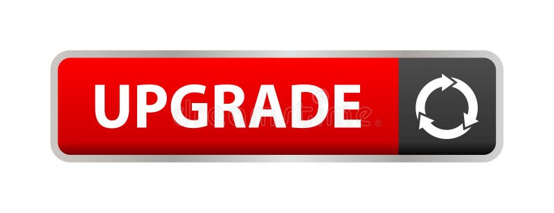 Upgrade button stock vector. Illustration of computer - 187750769