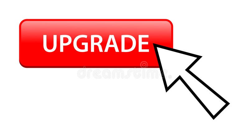 Upgrade button stock vector. Illustration of arrow, download - 175622740