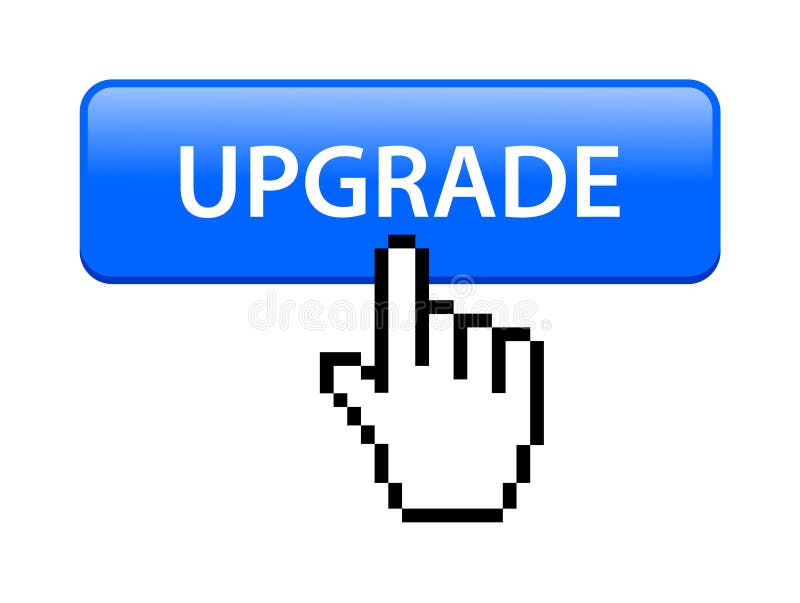Upgrade button stock vector. Illustration of decision - 187750902