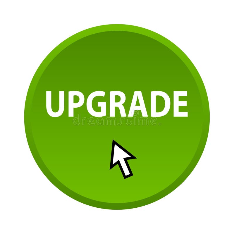 Upgrade button stock vector. Illustration of business - 199146909