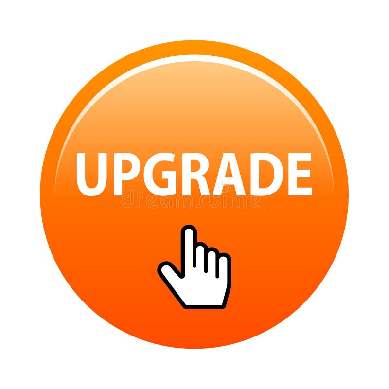 Upgrade button stock vector. Illustration of assistance - 199146735