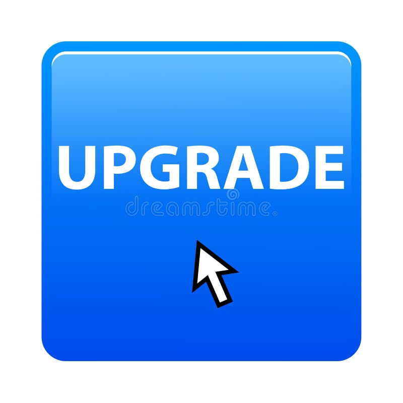 Upgrade button stock vector. Illustration of connection - 199146787