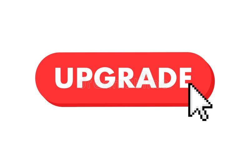 Upgrade Button with Cursor. Pointer Click Stock Vector - Illustration of update, business: 264274637