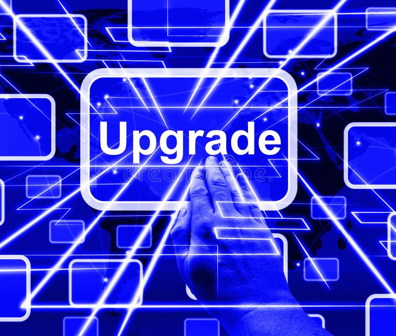 Upgrade Button Showing Software Updates 3d Illustration Stock ...
