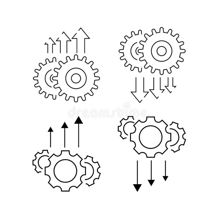 Upgrade and Degrade Vector Icons Stock Vector - Illustration of ...