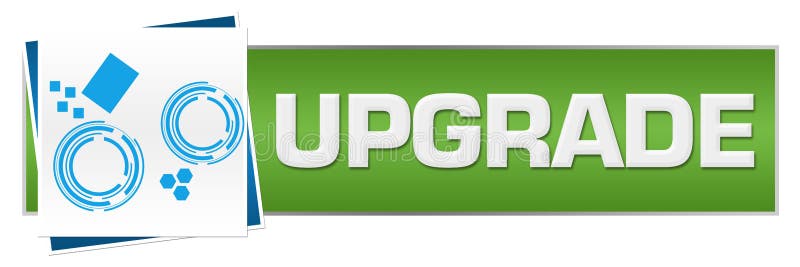 Upgrade Green Blue Technology Block Stock Illustration - Illustration ...